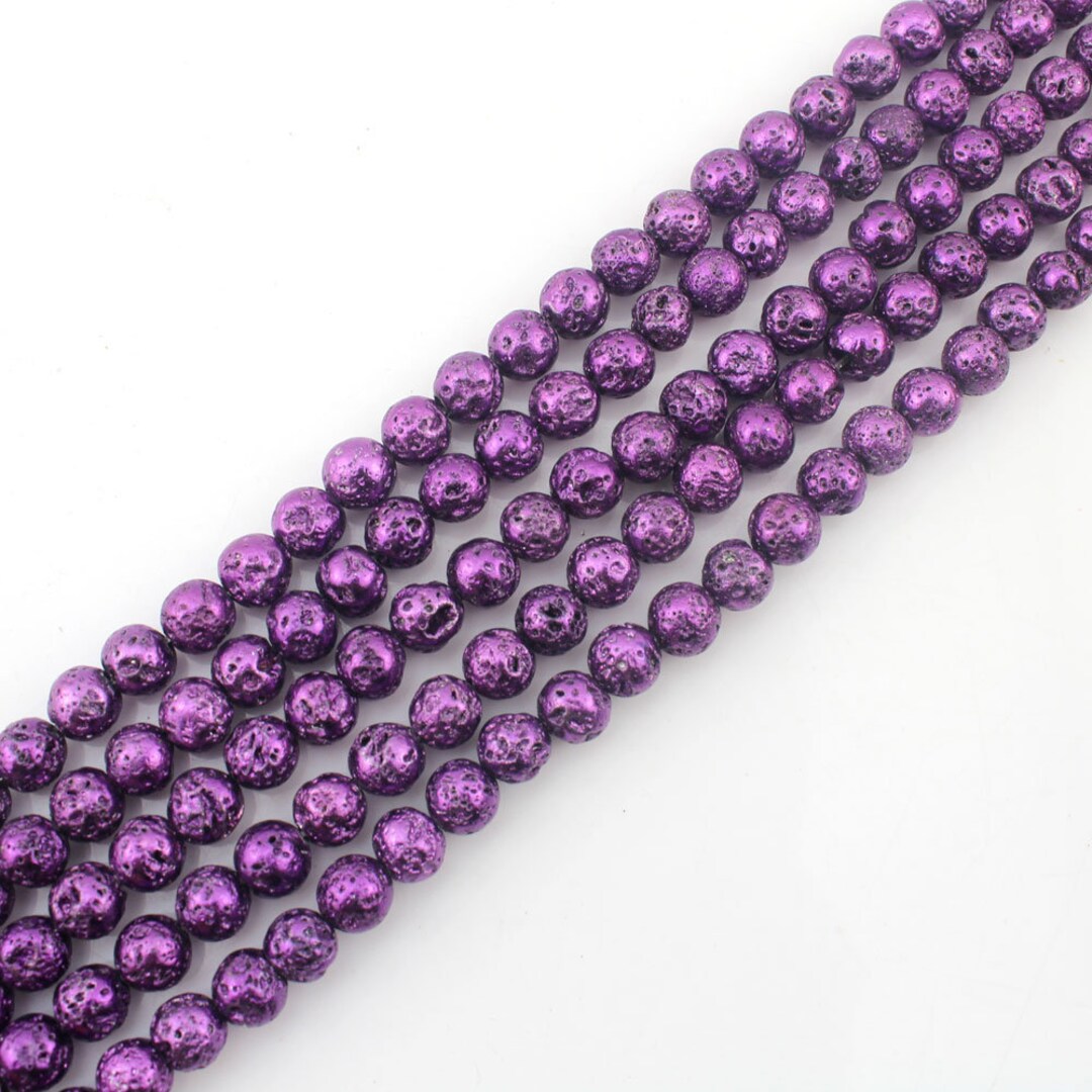 Natural Lava Beads,purple Volcanic Rock Beads,volcanic Lava Beads ...