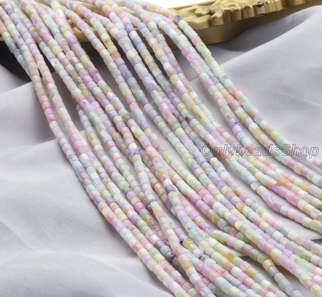 3.5mm Cube Candy Colored Shell Beads Strand Supply,diy Jewelry ...