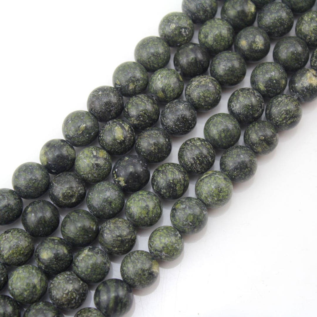 Natural Round Emerald Gemstones,green Lace Stone Beads,loose Smooth ...