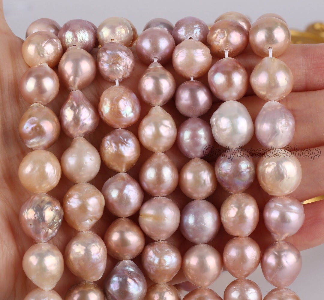 10-12MM High Luster Natural Color Edison Pearls,genuine Freshwater ...