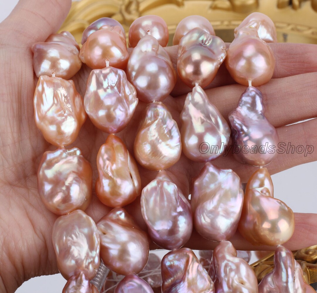 AAAAA Fireball Pearls Irregular Shape Large Nucleated Baroque Pearl ...