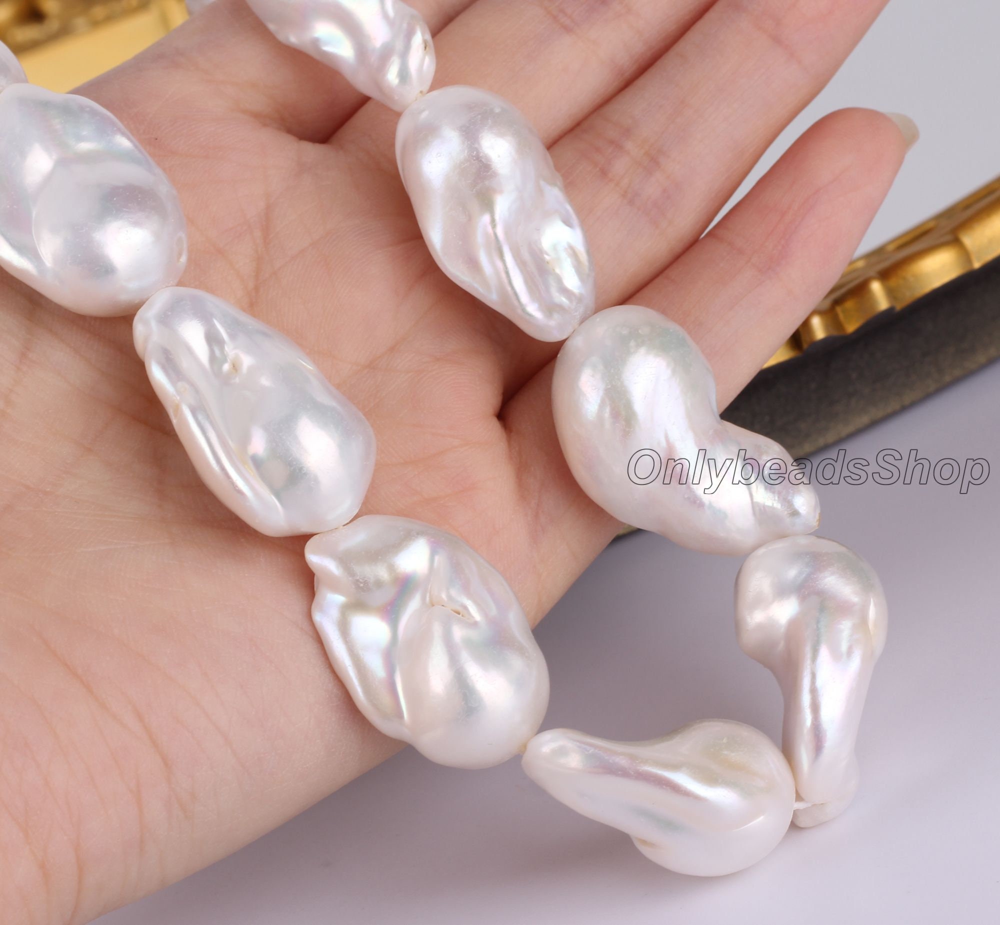 16-18x22-25mm Natural Freshwater Pearls,high Quality Baroque Pearl ...