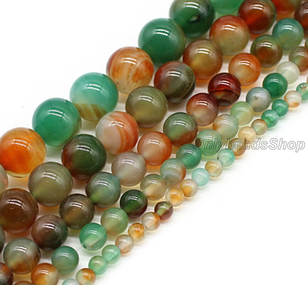 Genuine Natural Peacock Agate Beads,loose Semi Precious Smooth Agate ...