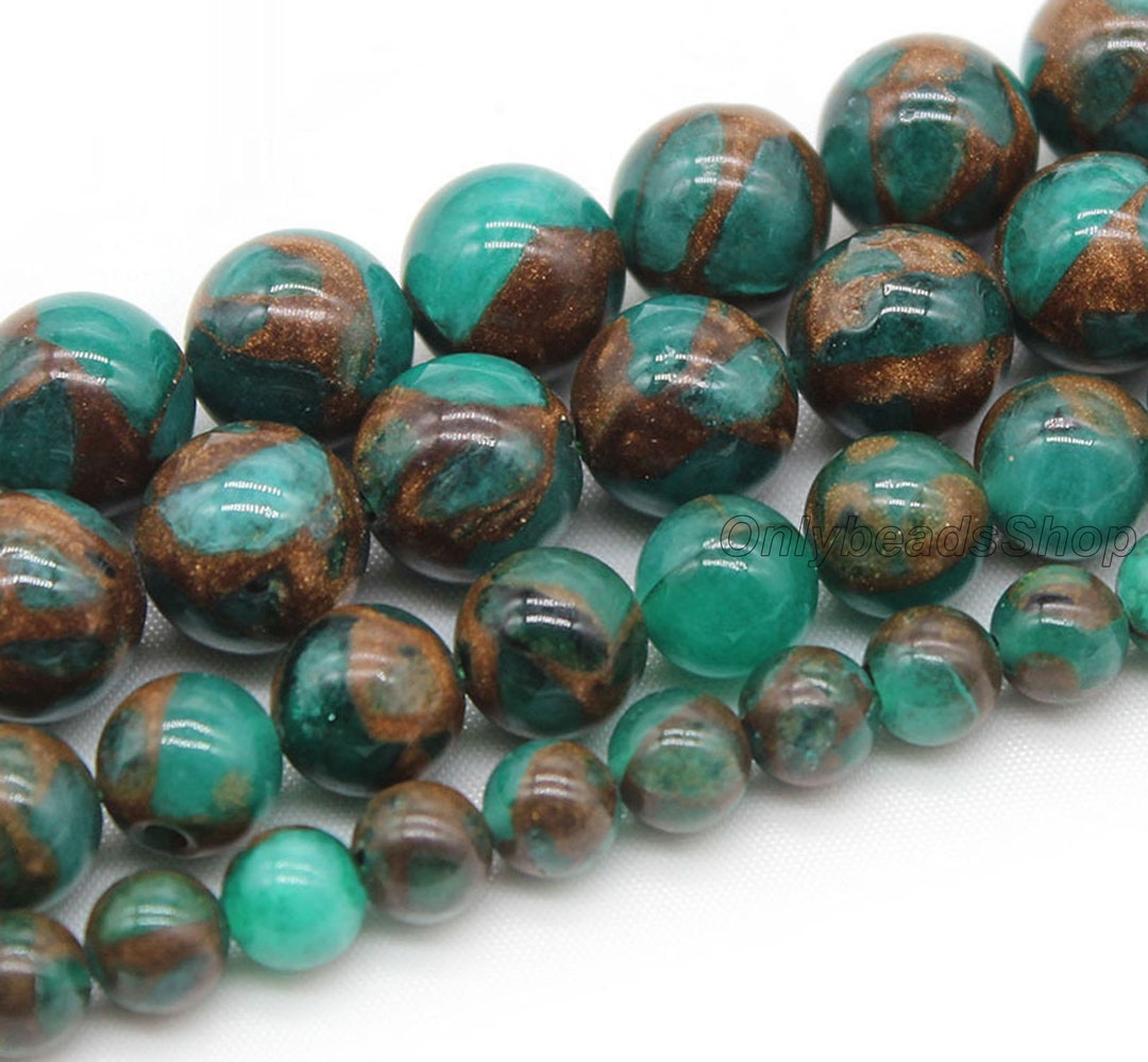 Smooth Unique Colorful Gemstone, Green and Brown Gemstone, Healing ...