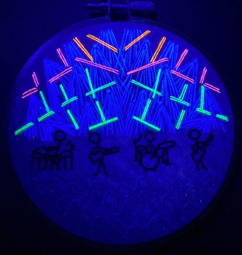 CK5 Blacklight W/ Stick Figure Band Wall Art - Etsy