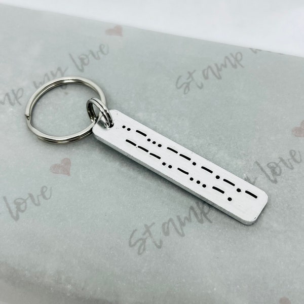 Morse Code Keyring - Etsy