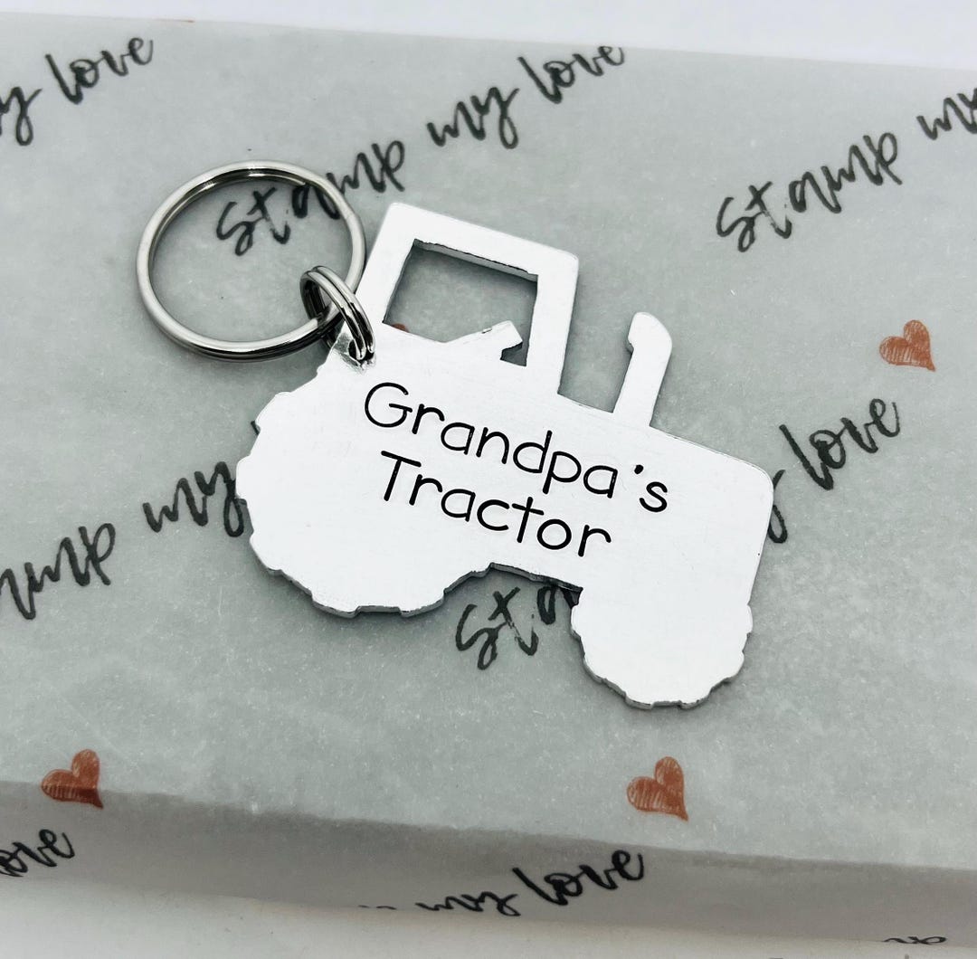 Personalised Tractor Keyring, Farming Gift, Tractor Driver, Hand ...