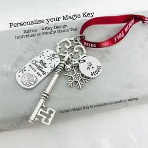Personalised Father Christmas Magic Key, Custom Hand Stamped Christmas ...