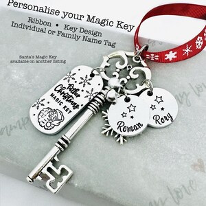 Personalised Father Christmas Magic Key, Custom Hand Stamped Christmas ...