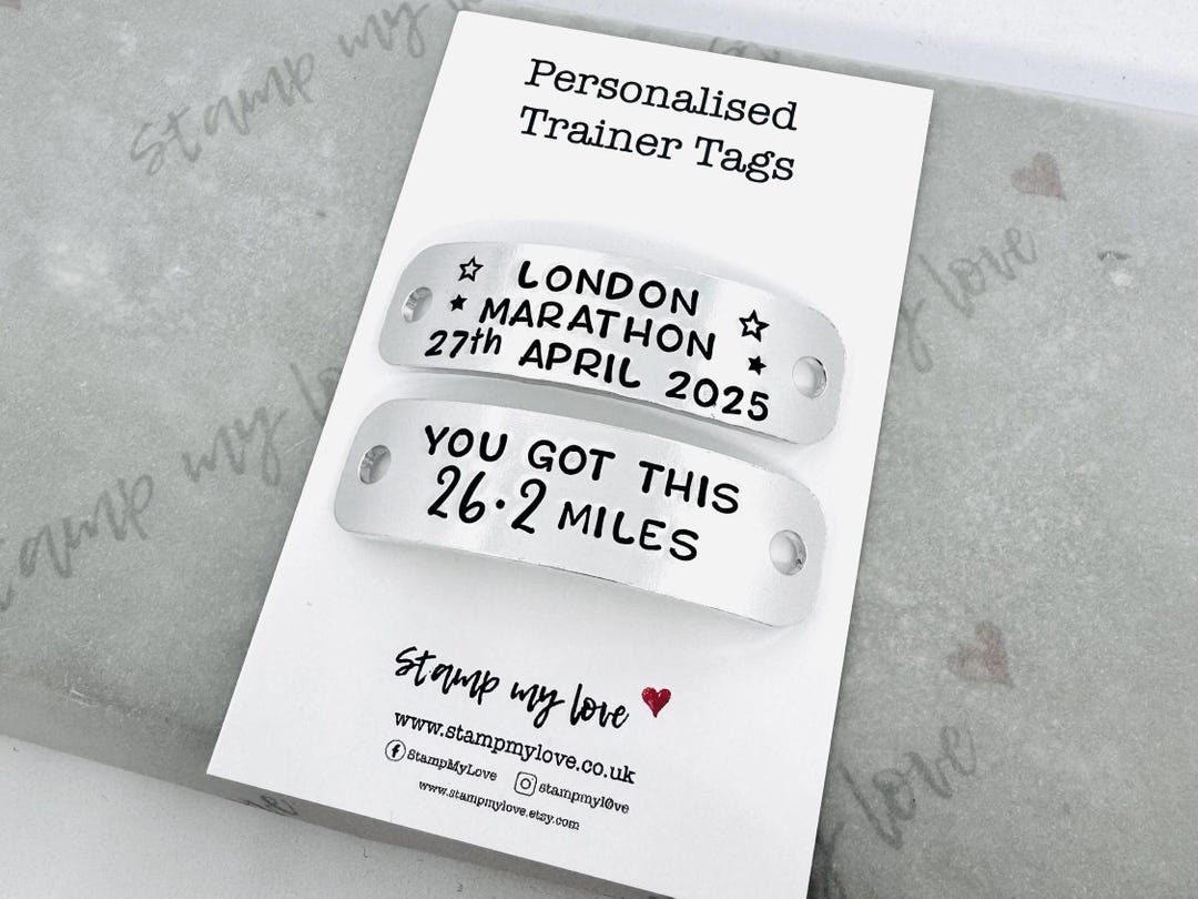 London Marathon Running Trainer Tags, Marathon Good Luck Gift, Running ...