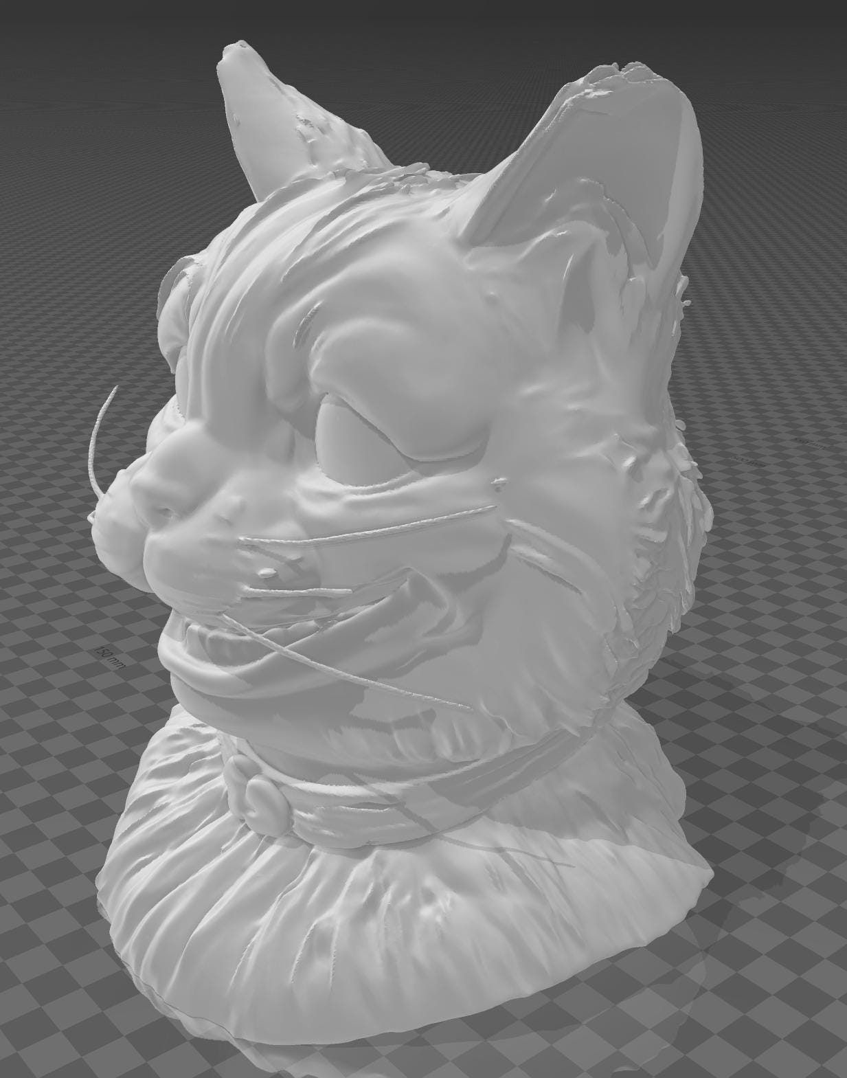 Cheshire Cat Bust STL File for 3D Printer 3D Print Model. Commercial ...