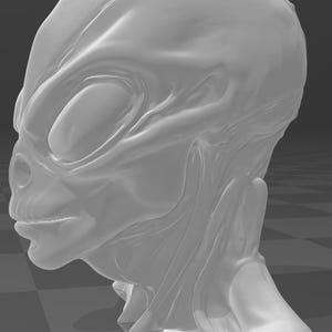 Alien Head Bust STL File for 3D Printer 3D Print Model. Commercial Use ...