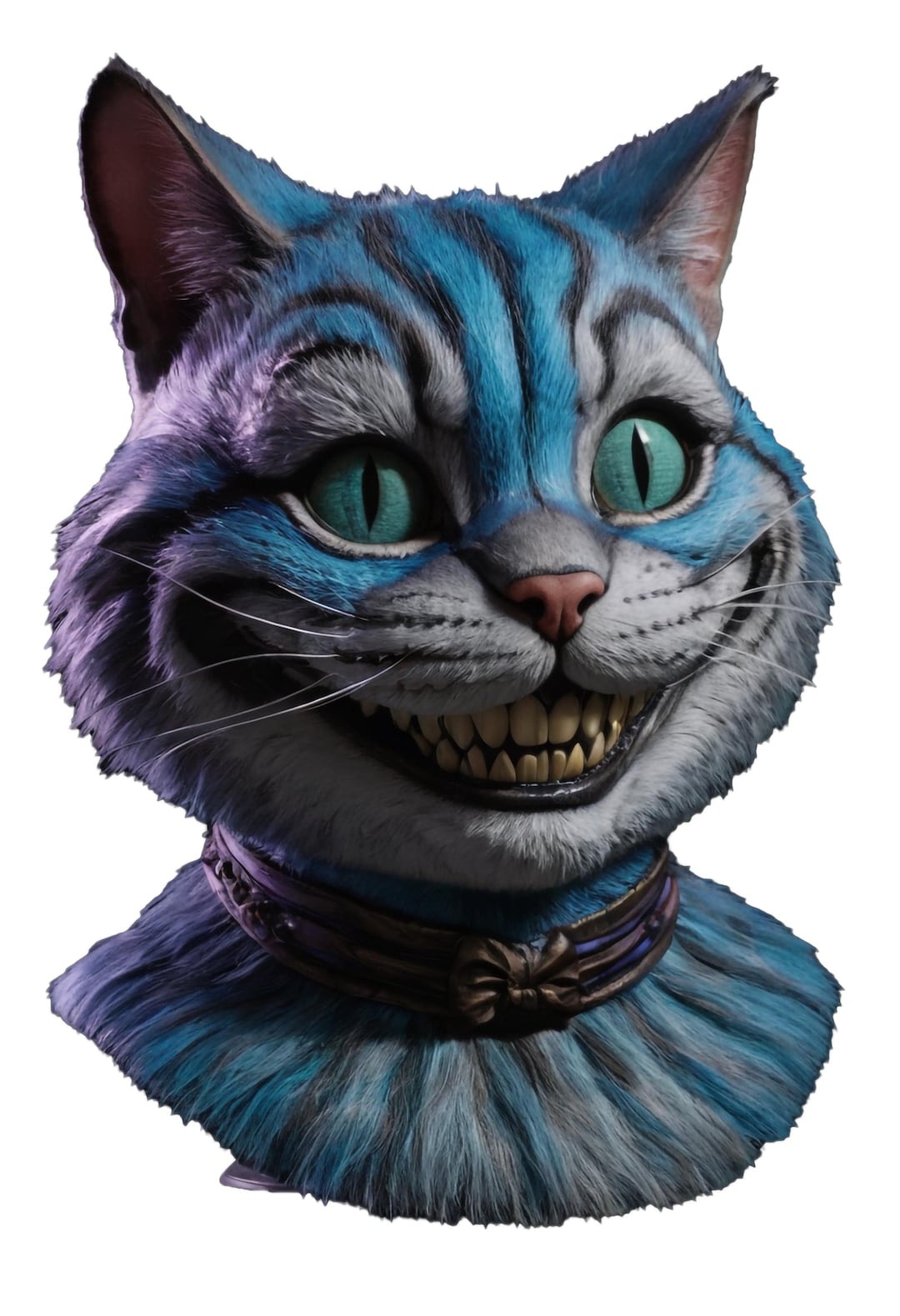 Cheshire Cat Bust STL File for 3D Printer 3D Print Model. Commercial ...