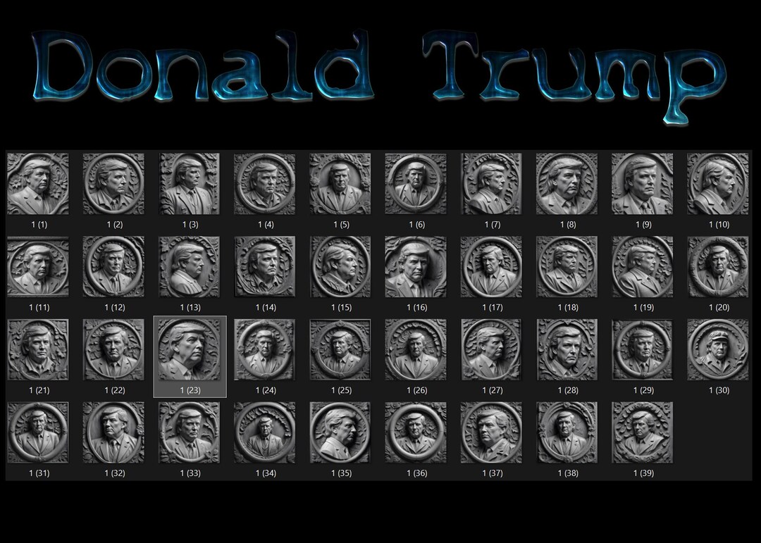 Donald Trump Grayscale Laser Burn PNG Digital Files, Laser Engraving ...