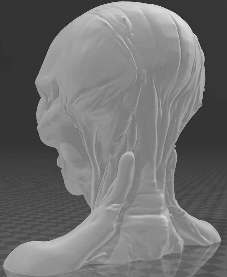 Alien Head Bust STL File for 3D Printer 3D Print Model. Commercial Use ...