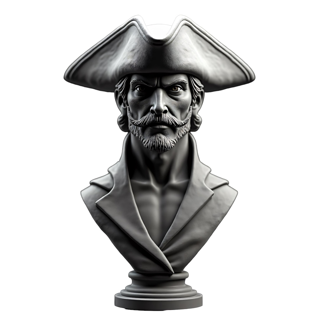 Pirate Captain Bust-8184 Files for 3D Printing, 3D Print Models ...