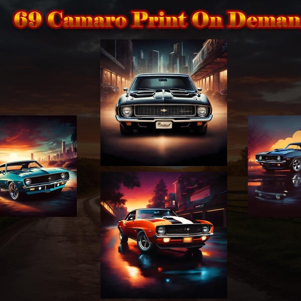 69 Camaro Print - Etsy