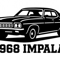Pontiac GTO 1967 Front View Vector Cut File - Etsy