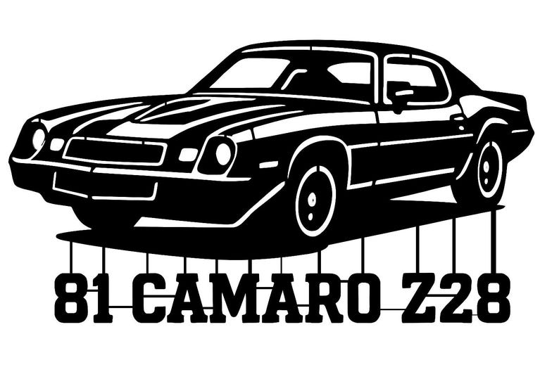 1981 Camaro Z28 SVG and STL File, It Comes in a Cut Format, and Stencil ...