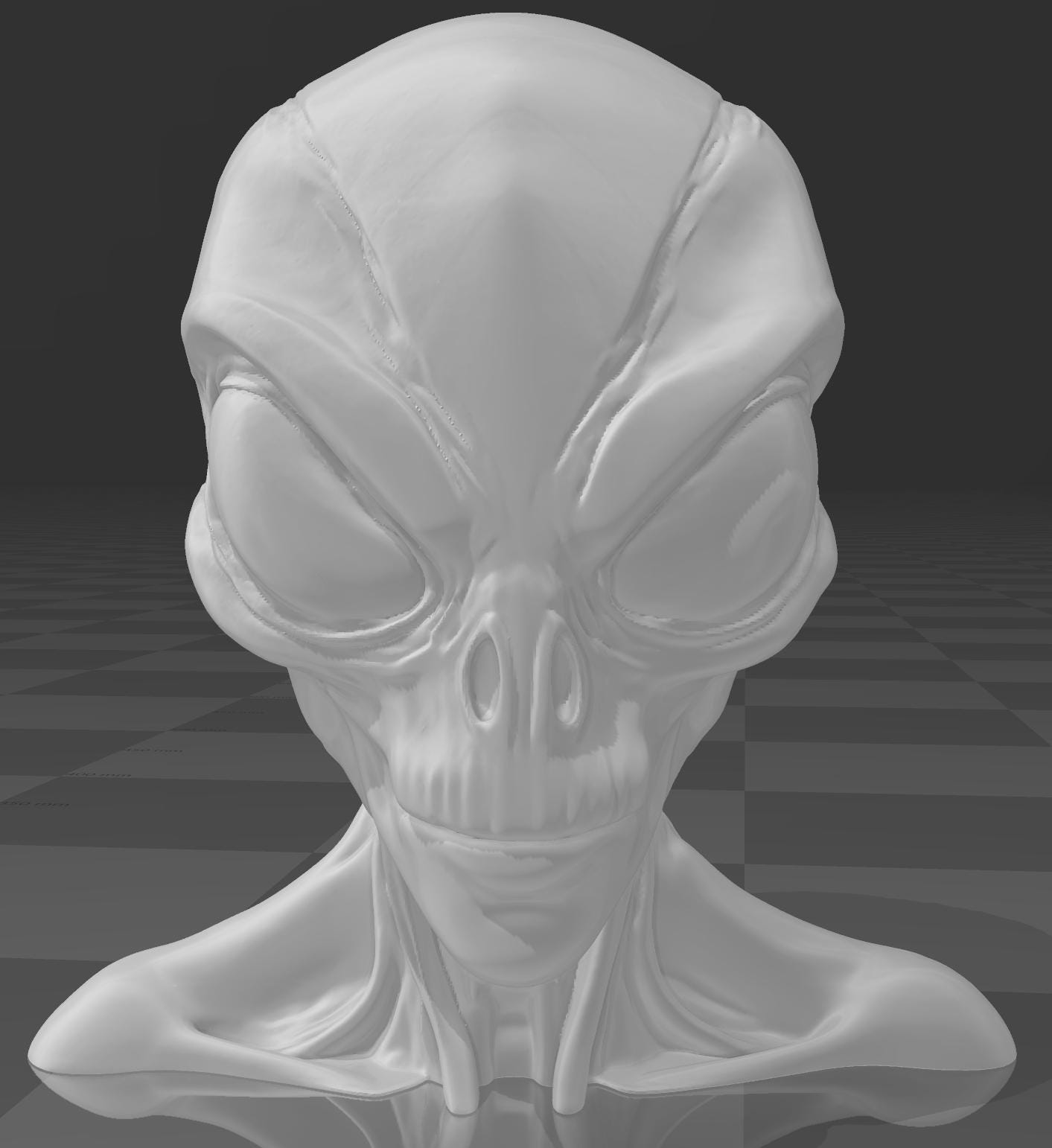 Alien Head Bust STL File for 3D Printer 3D Print Model. Commercial Use ...