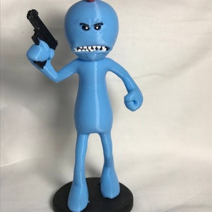 Mr. Meeseeks Figurine 3D Printed and Handpainted Keep You Motivated - Etsy