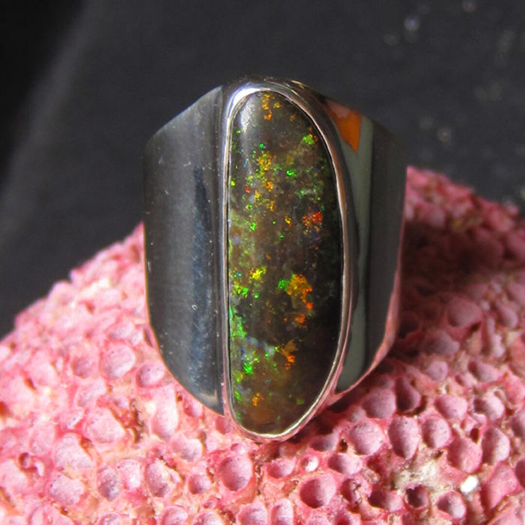Australian Matrix Opal Ring - Etsy
