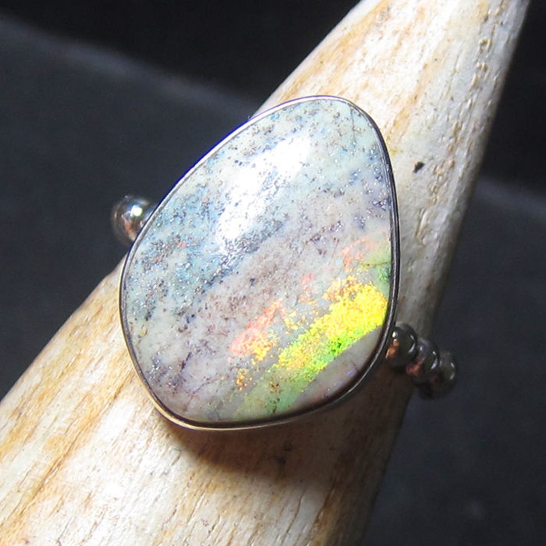 Australian Matrix Opal Ring - Etsy