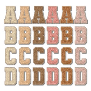 Faux Chenille Letters PNG, Pink Boho Faux Chenille Font, Faux Chenille ...