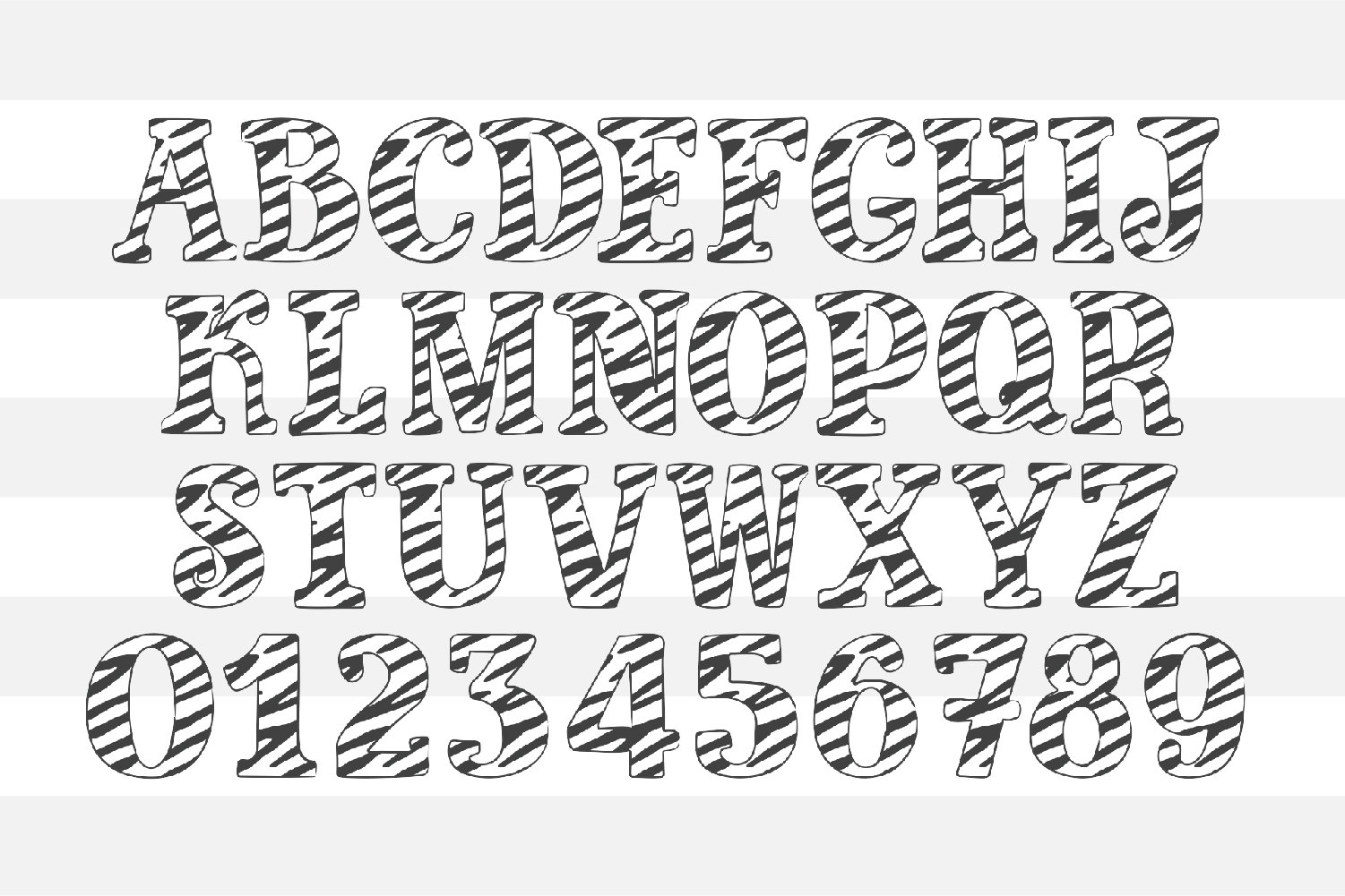 Safari Animals Doodle Alphabet Sublimation Clipart PNG Number | Etsy