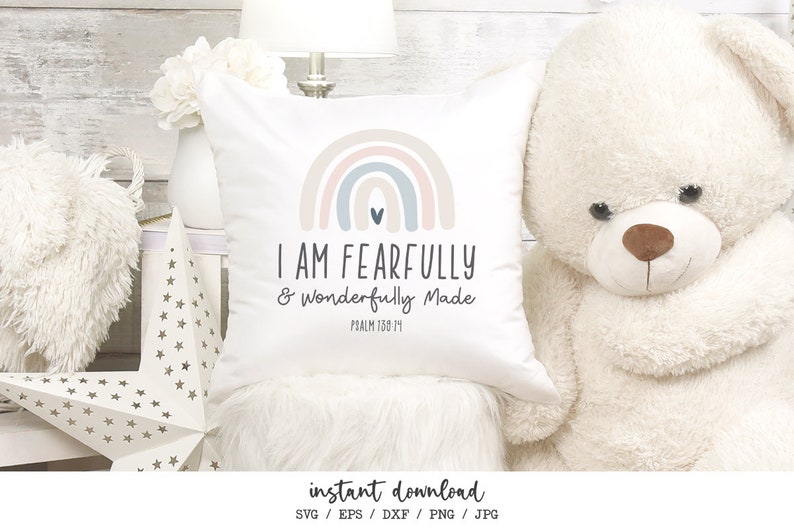 I Am Fearfully and Wonderfully Made Psalm 13914 SVG Cute - Etsy