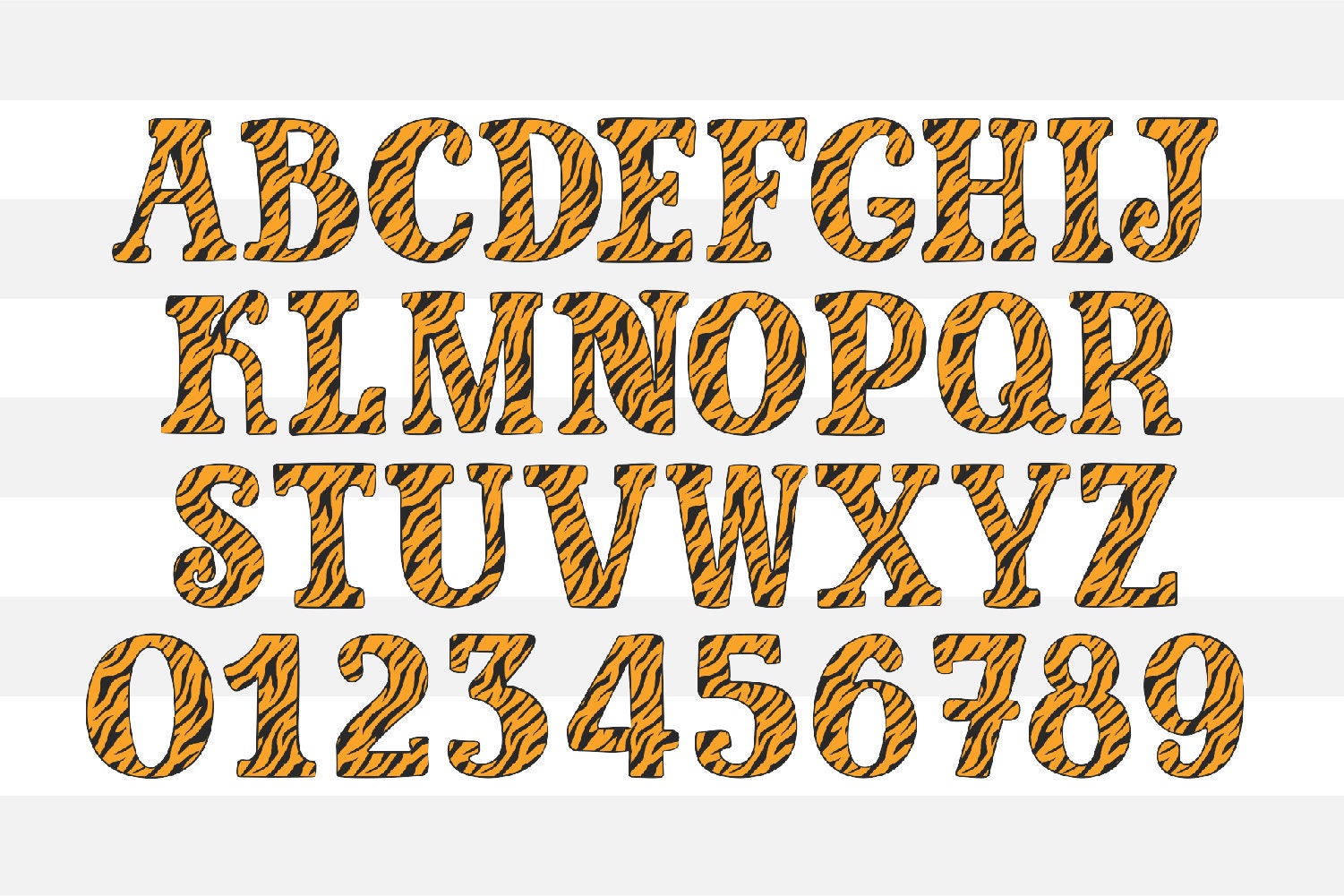 Safari Animals Doodle Alphabet Sublimation Clipart PNG Number | Etsy