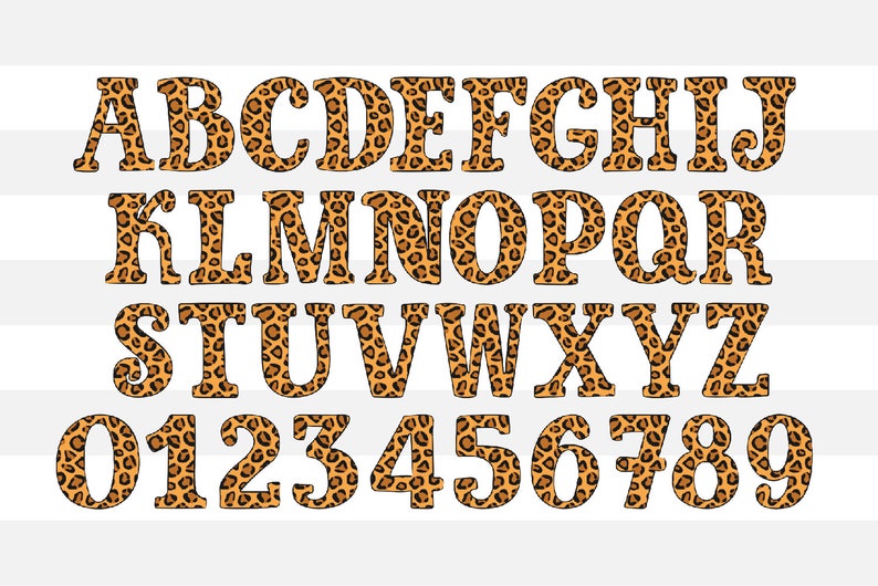 Safari Animals Doodle Alphabet Sublimation Clipart PNG, Number & A-Z ...