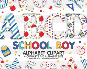 School Days Doodle Alphabet Sublimation Clipart PNG Number & | Etsy