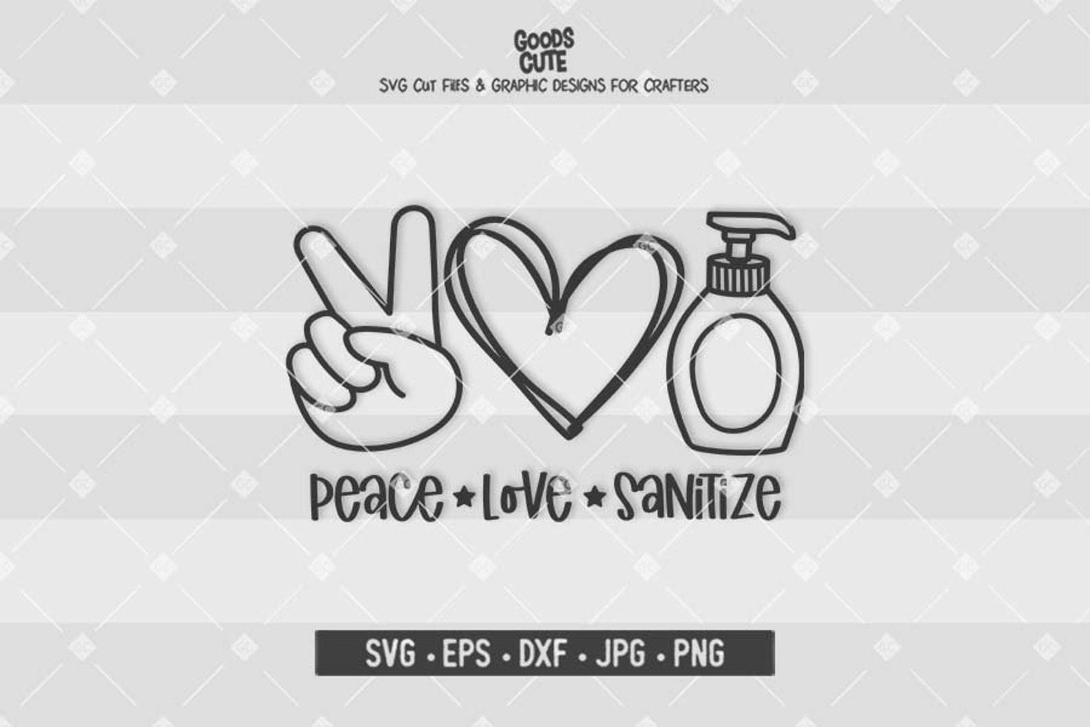 Peace Love Sanitize SVG Wash Your Hands SVG Funny Virus Flat - Etsy