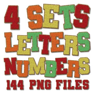 Faux Chenille Letters Png Bundle, Chenille Varsity Letters Png Alphabet ...
