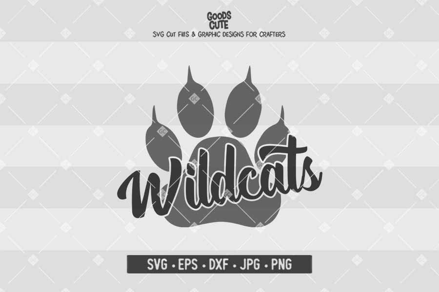 Wildcats Paw SVG Wildcats SVG Mascot SVG Clipart Vector for | Etsy