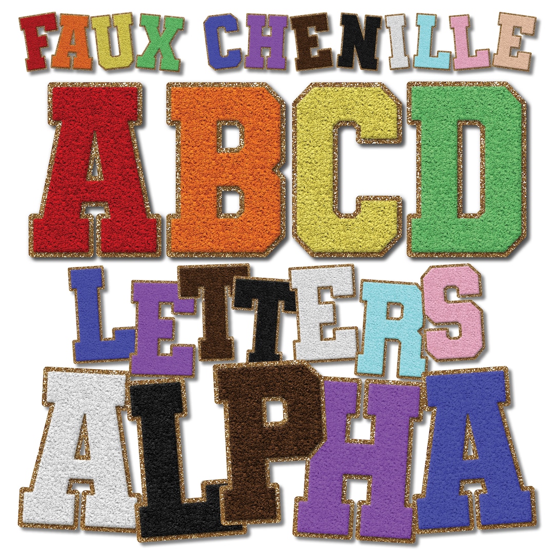 Faux Chenille Letters PNG Bundle, Chenille Varsity Letters PNG, Sport ...