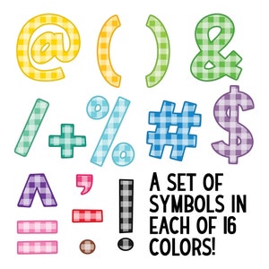 Pastel Buffalo Plaid Letters Doodle Alphabet Png, Buffalo Plaid ...