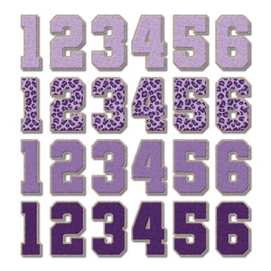 Faux Chenille Letters PNG Bundle, Purple Leopard Varsity Letters ...