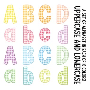 Pastel Gingham Plaid Letters Doodle Alphabet Png, Buffalo Plaid ...
