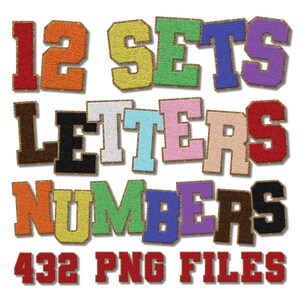 Faux Chenille Letters PNG Bundle, Chenille Varsity Letters PNG, Sport ...