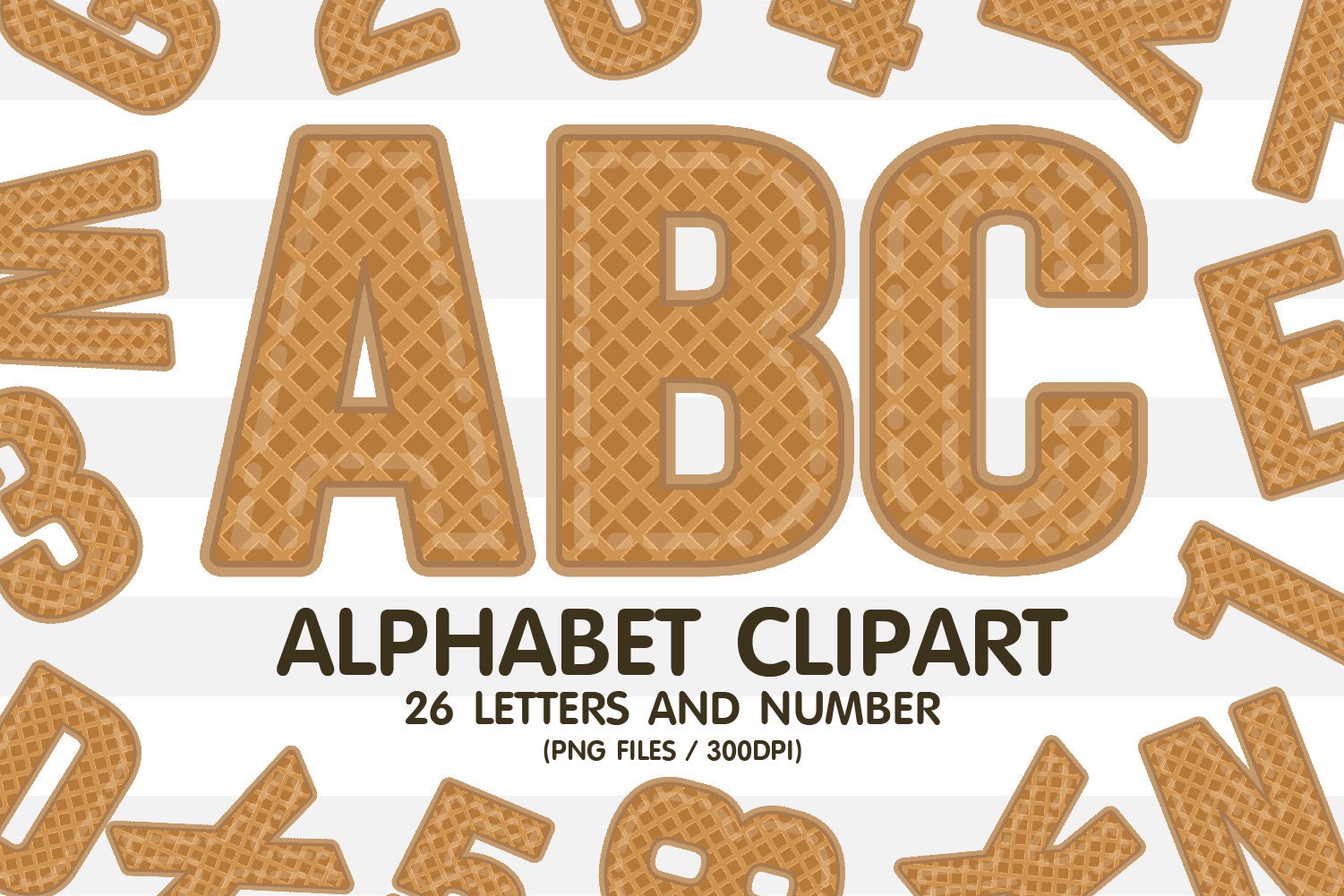 Food Alphabet Sublimation Clipart PNG Number & A-Z Upper Case - Etsy