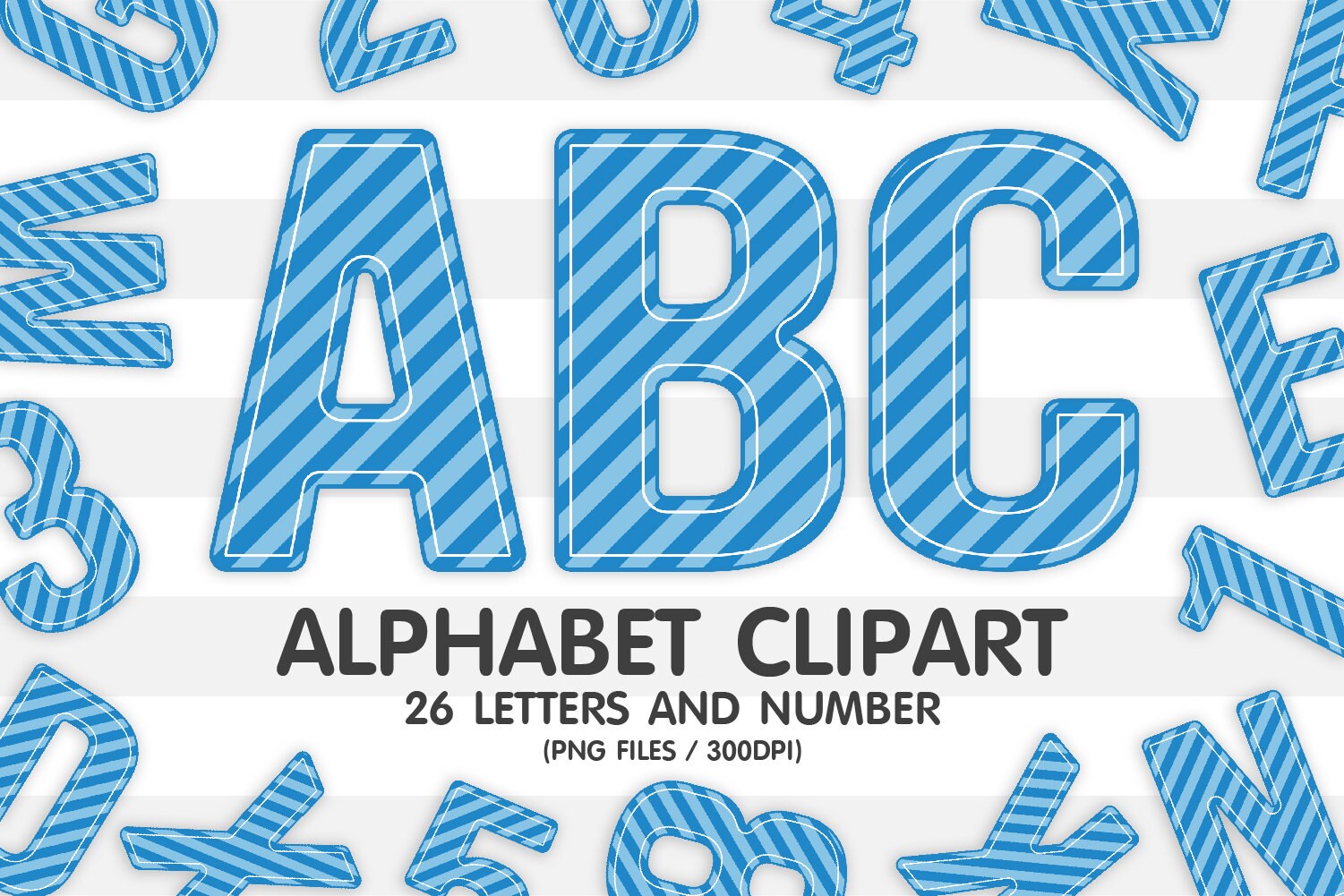 Tinted Striped Pattern Alphabet Sublimation Clipart PNG, Number & A-Z ...