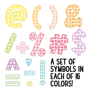 Pastel Gingham Plaid Letters Doodle Alphabet Png, Buffalo Plaid ...