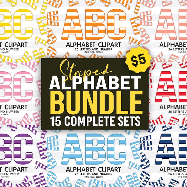 Vertical Striped Font - Etsy