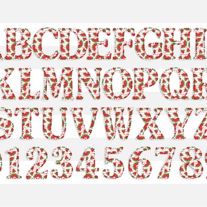 Watermelon Summer Doodle Alphabet Sublimation Clipart PNG, Number & A-Z ...