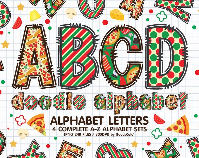 Pizza Letters Pizza Font Alphabet Png Pizza Clipart Png Doodle Letters ...