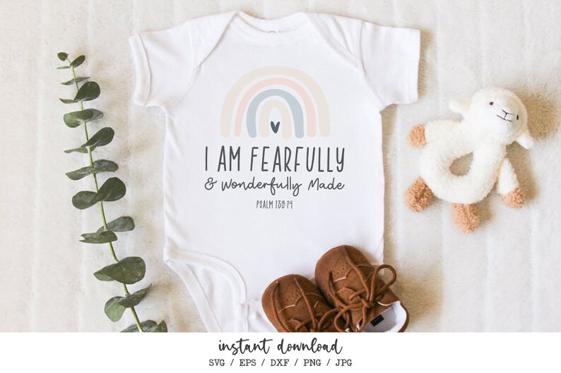 I Am Fearfully and Wonderfully Made Psalm 13914 SVG Cute - Etsy