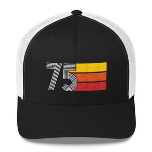 75 1975 Retro Trucker Hat for Men Women Custom Embroidery Birthday Hat ...