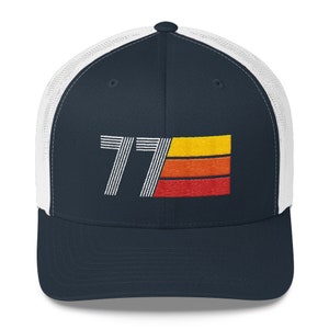 77 - 1977 Retro Trucker Hat for Men Women - Custom Embroidery ...